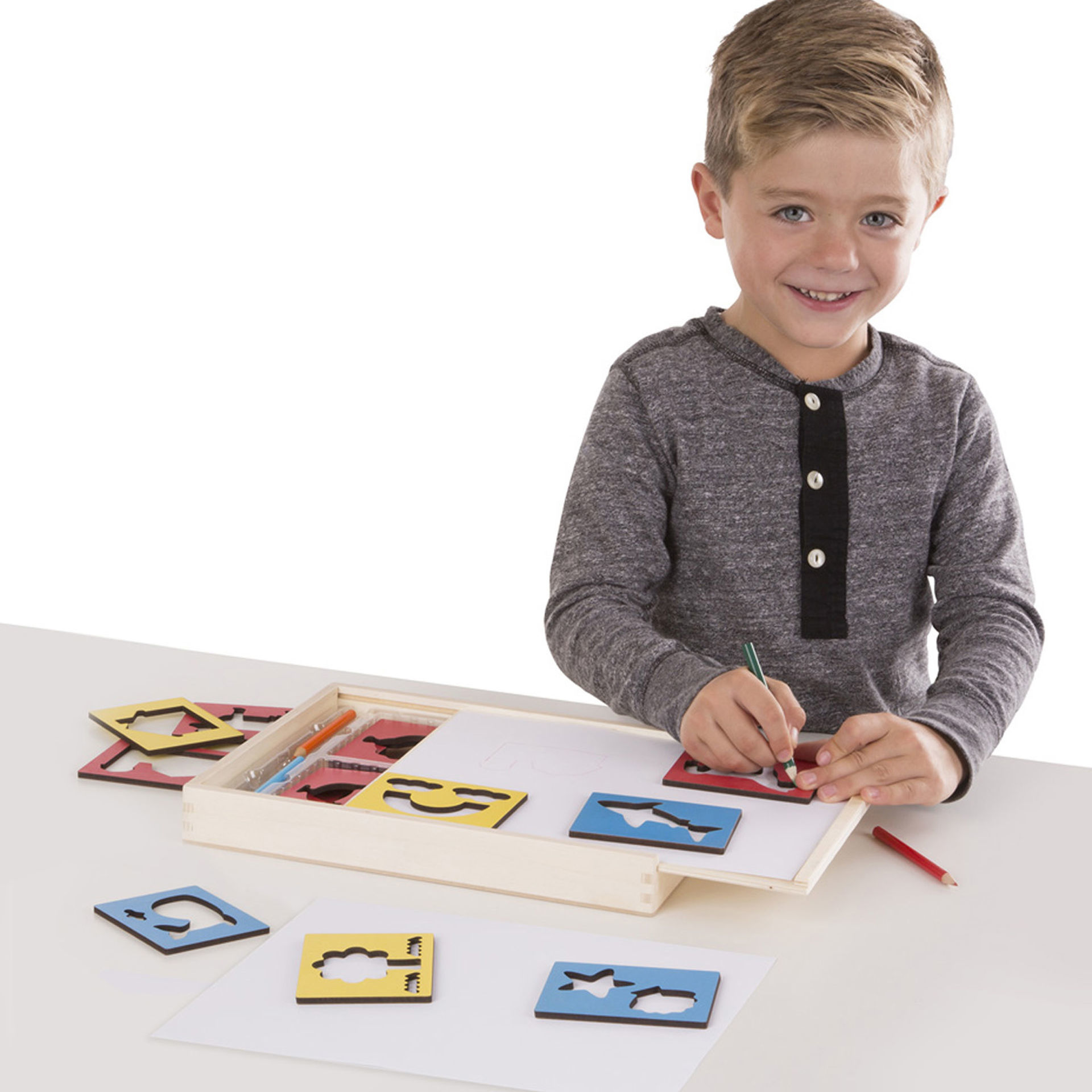 Wooden Stencil Set | Shop Kids Toy Online | Little Thinker Educational Aids