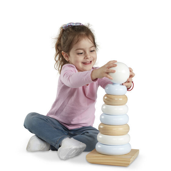 Wooden Jumbo Stacker - Natural | Shop Kids Toy Online | Little Thinker ...