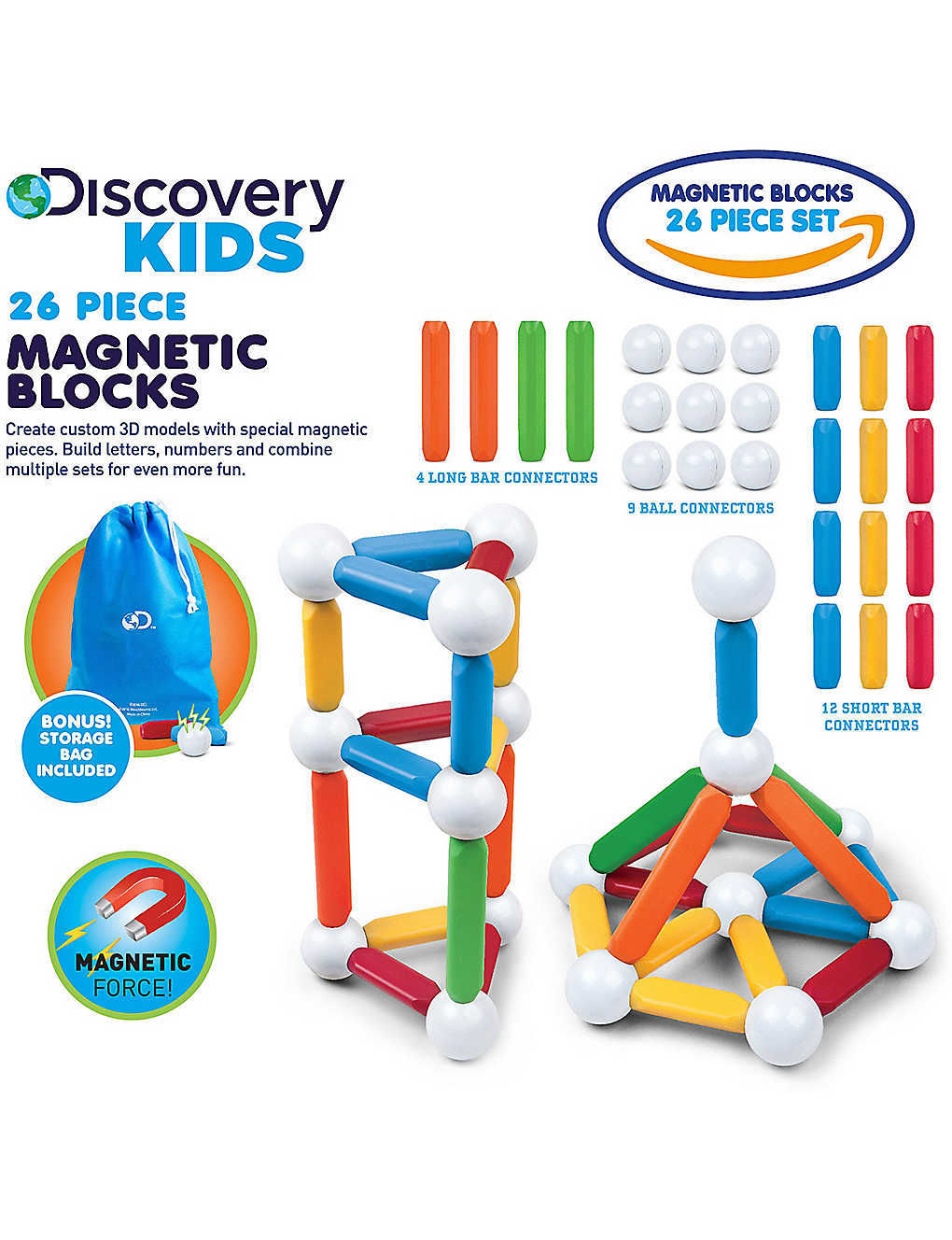 Toy Magnetic Building Blocks 26 pcs | Shop Kids Toy Online | Little ...