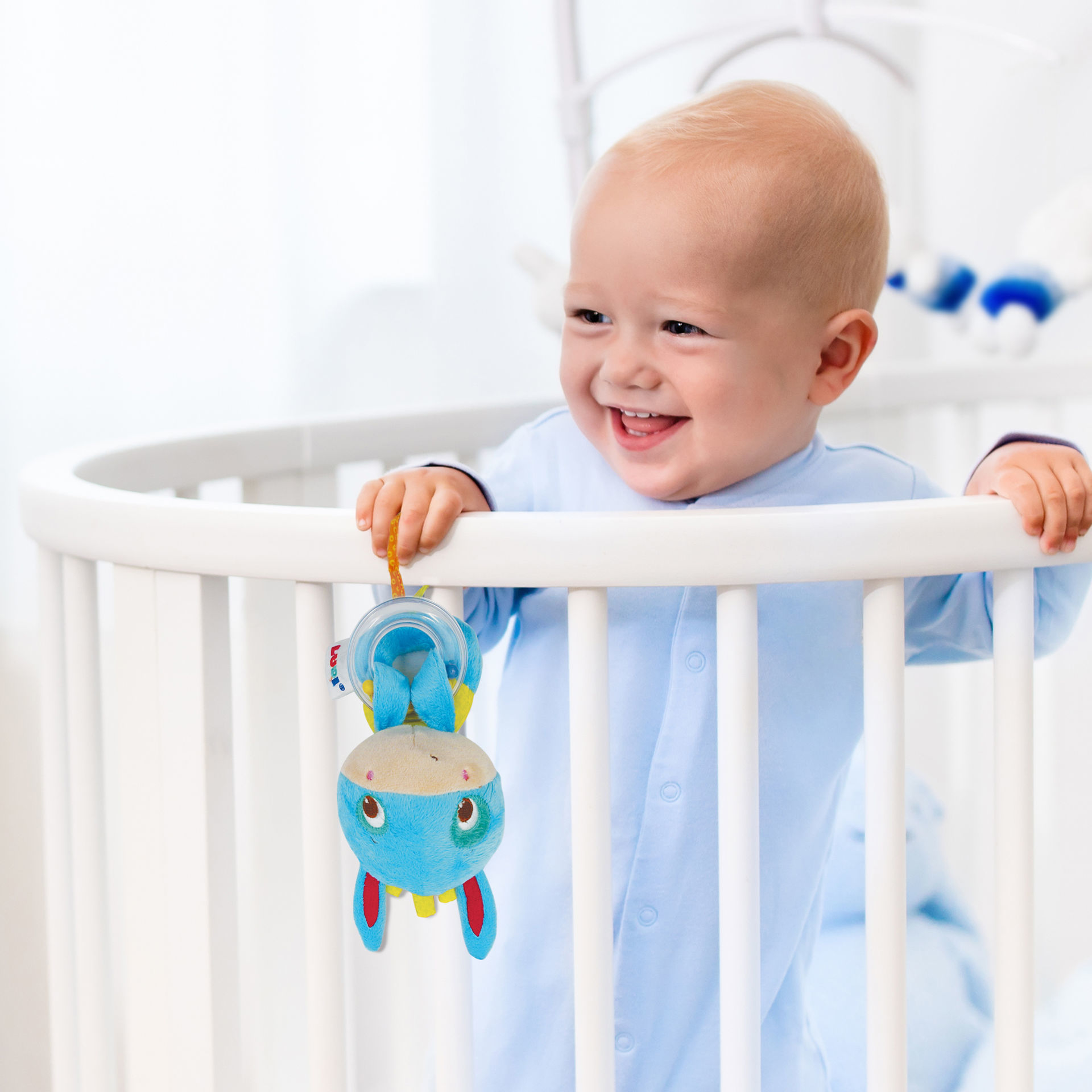 Sensory Stimulation Rattle - Blue Baby Rattle - Soft Toys - Ludi | Shop ...