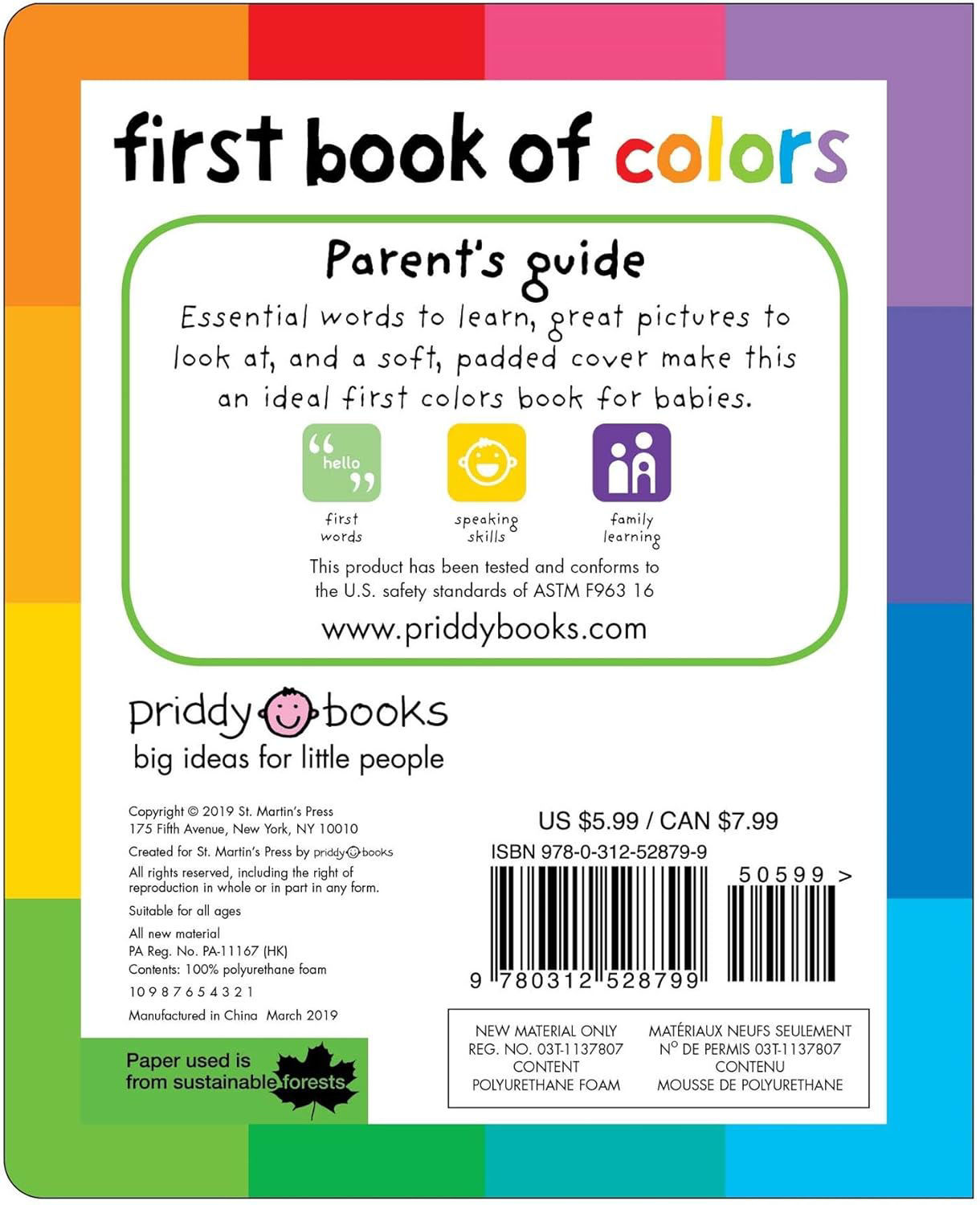 First 100 : First Book of Colors Padded Board book | Shop Kids Toy ...