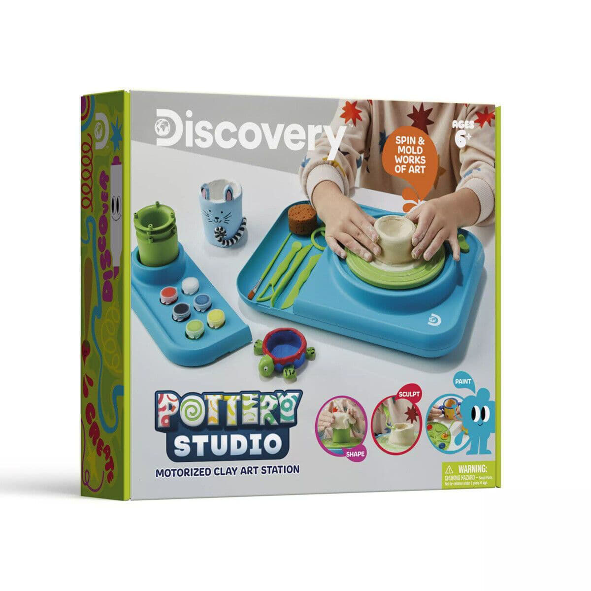 Discovery Pottery Studio Motorized Clay Art Station Set Creative Play ...